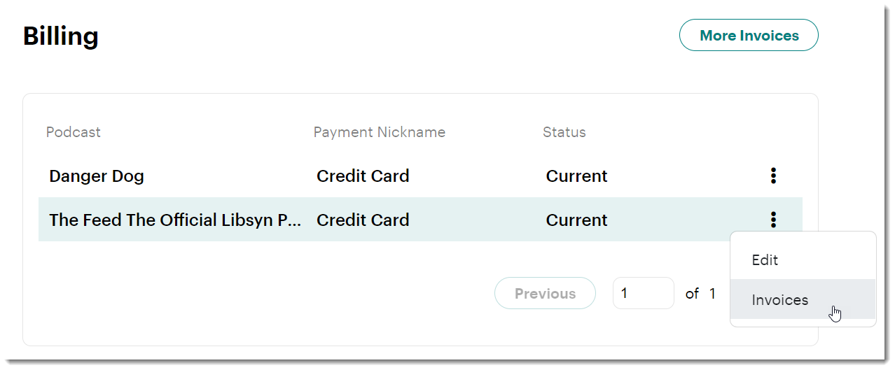 View Your Invoices – Libsyn 5